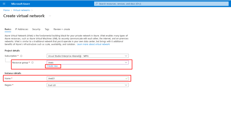 Azure Virtual Network Kurulumu - ITSTACK